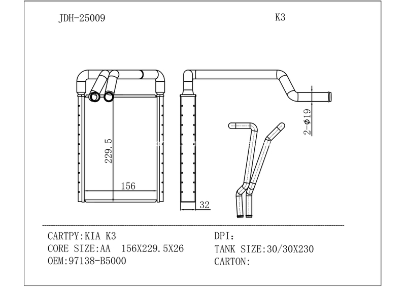 Cooling Effective Aluminum Radiator Heat Exchanger Core for Hyundai KIA ...